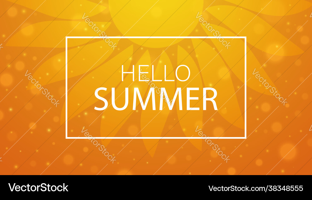 Hello summer time background Royalty Free Vector Image