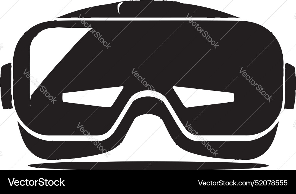 Immersive interface vr goggles logo design techno Vector Image