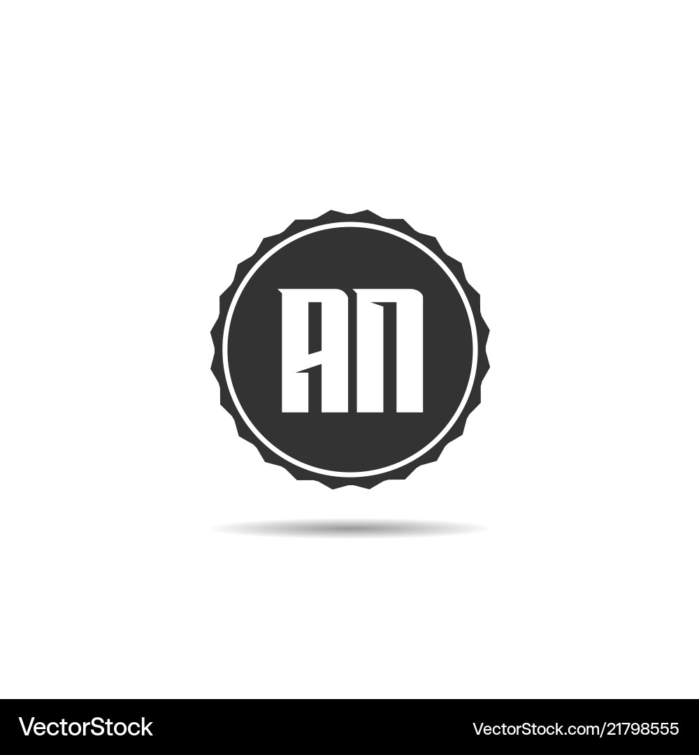 Initial letter an logo template design Royalty Free Vector