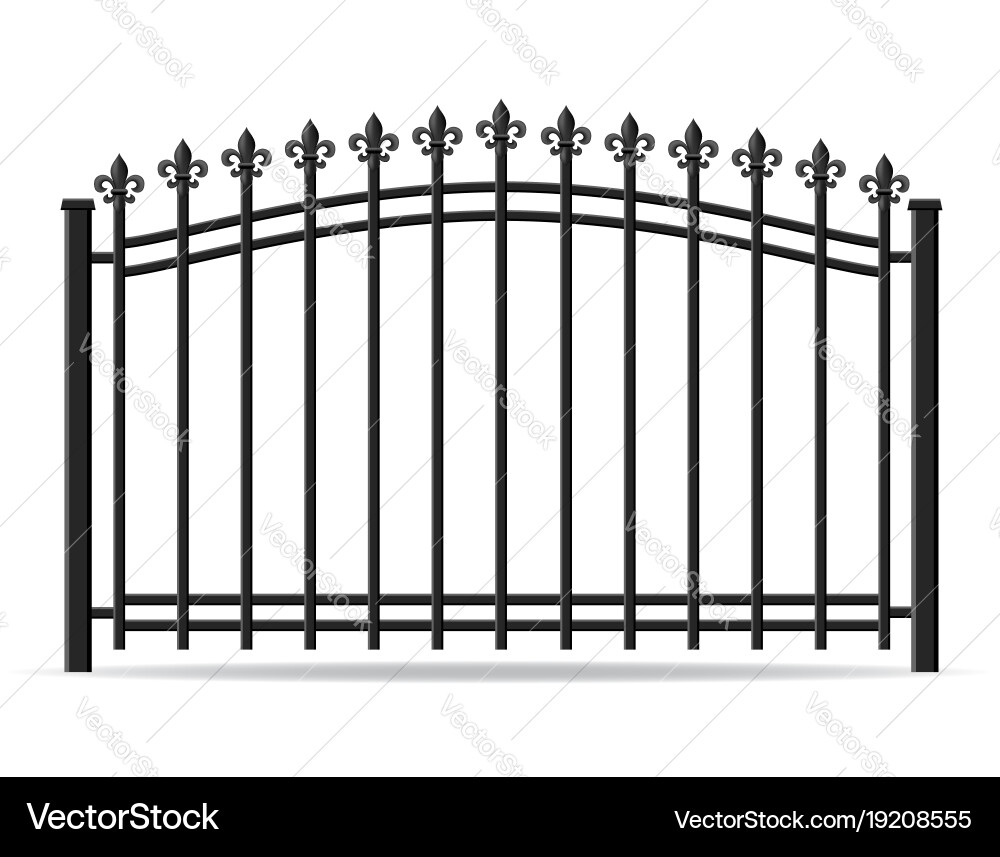 Iron forged fence Royalty Free Vector Image - VectorStock