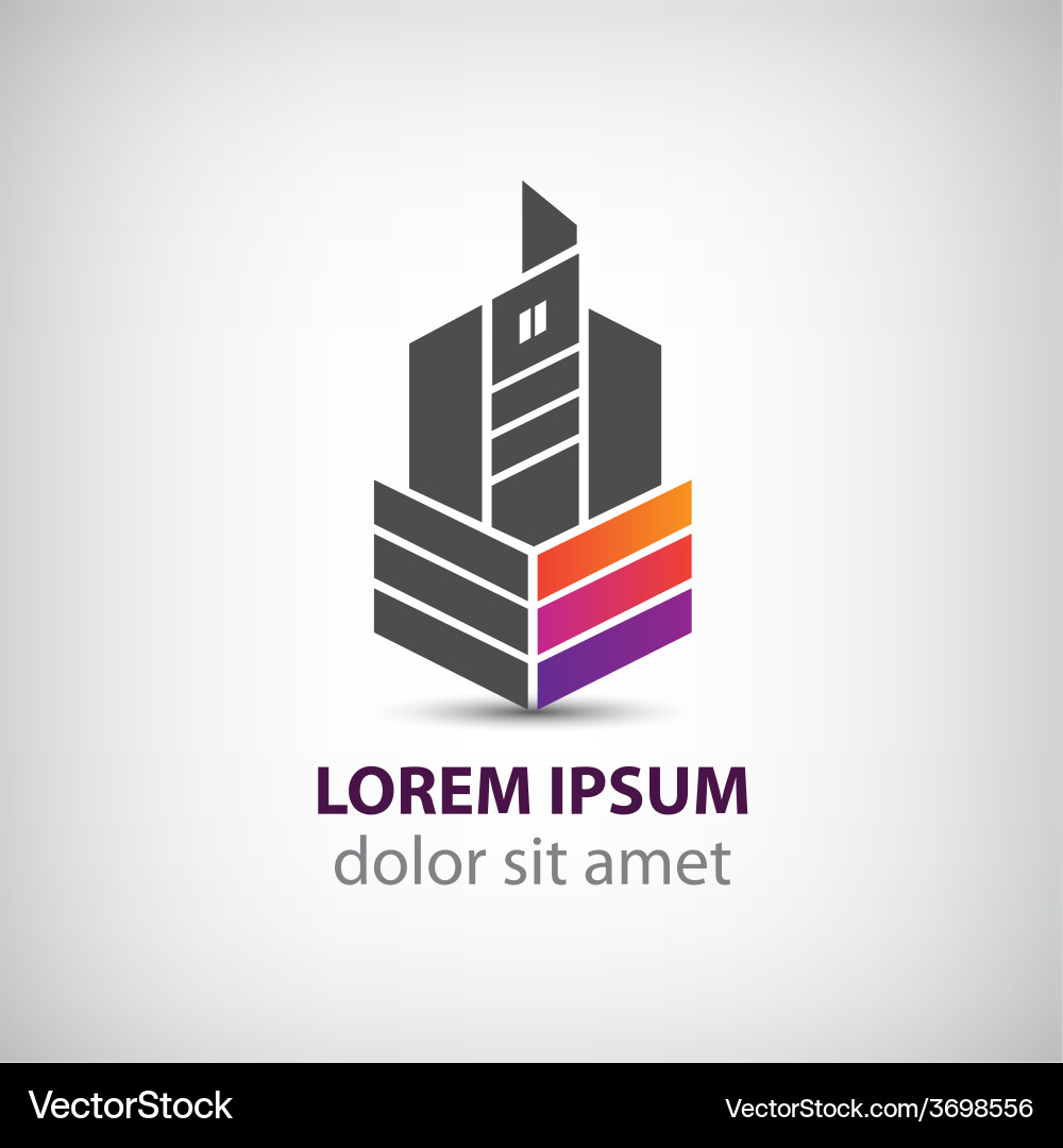 Creative building construction house Royalty Free Vector