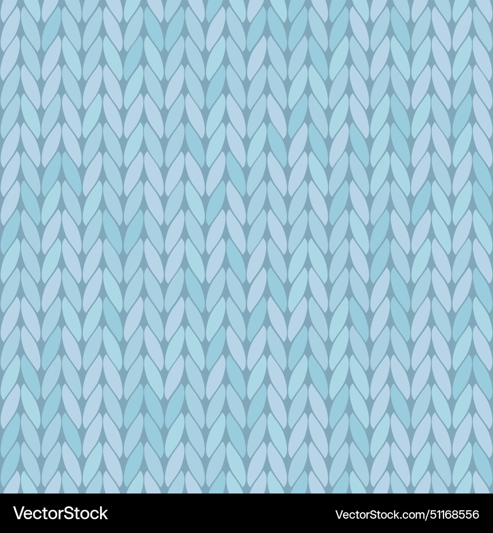 Seamless knit blue texture background for site Vector Image
