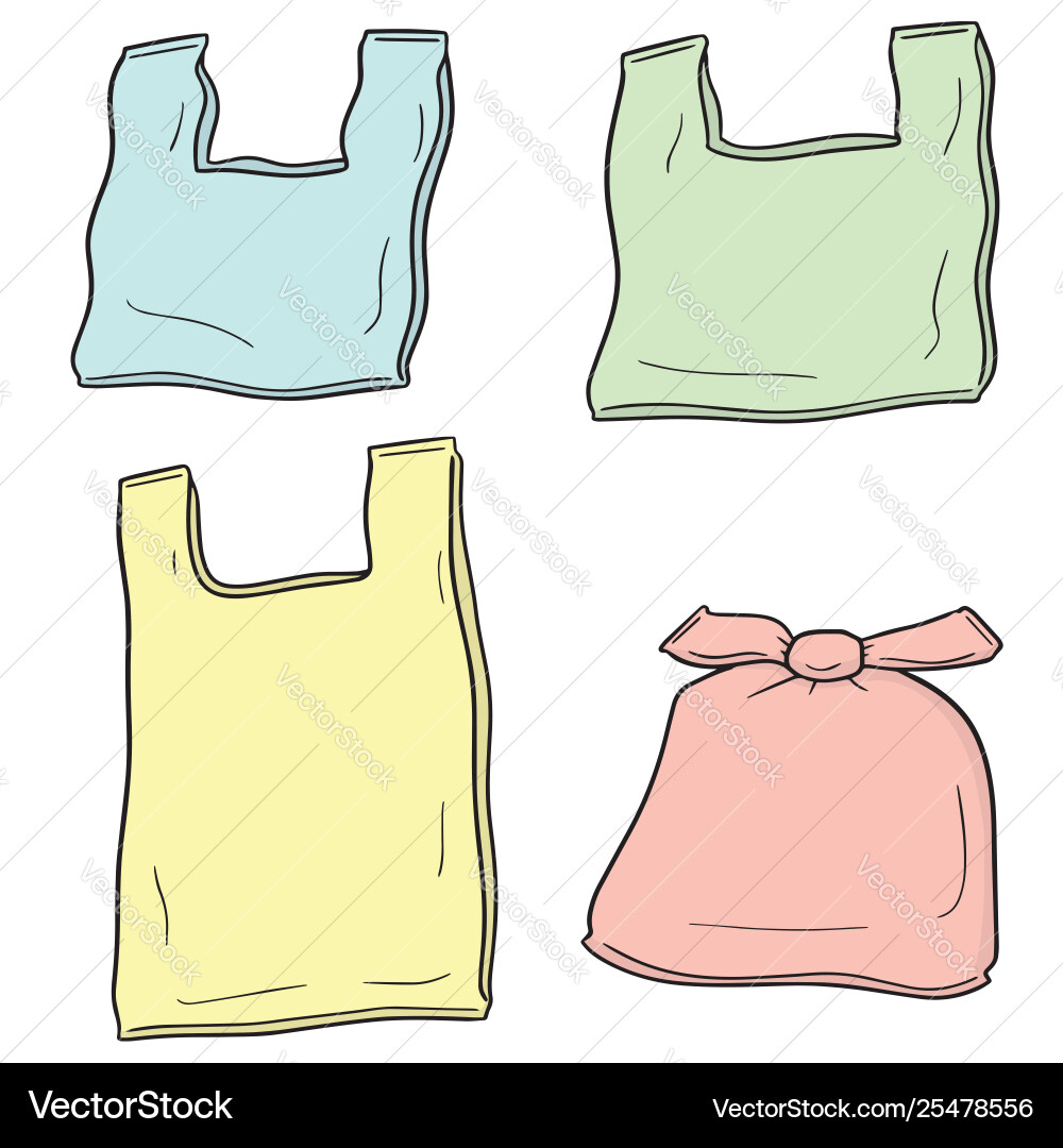 Set plastic bag Royalty Free Vector Image - VectorStock