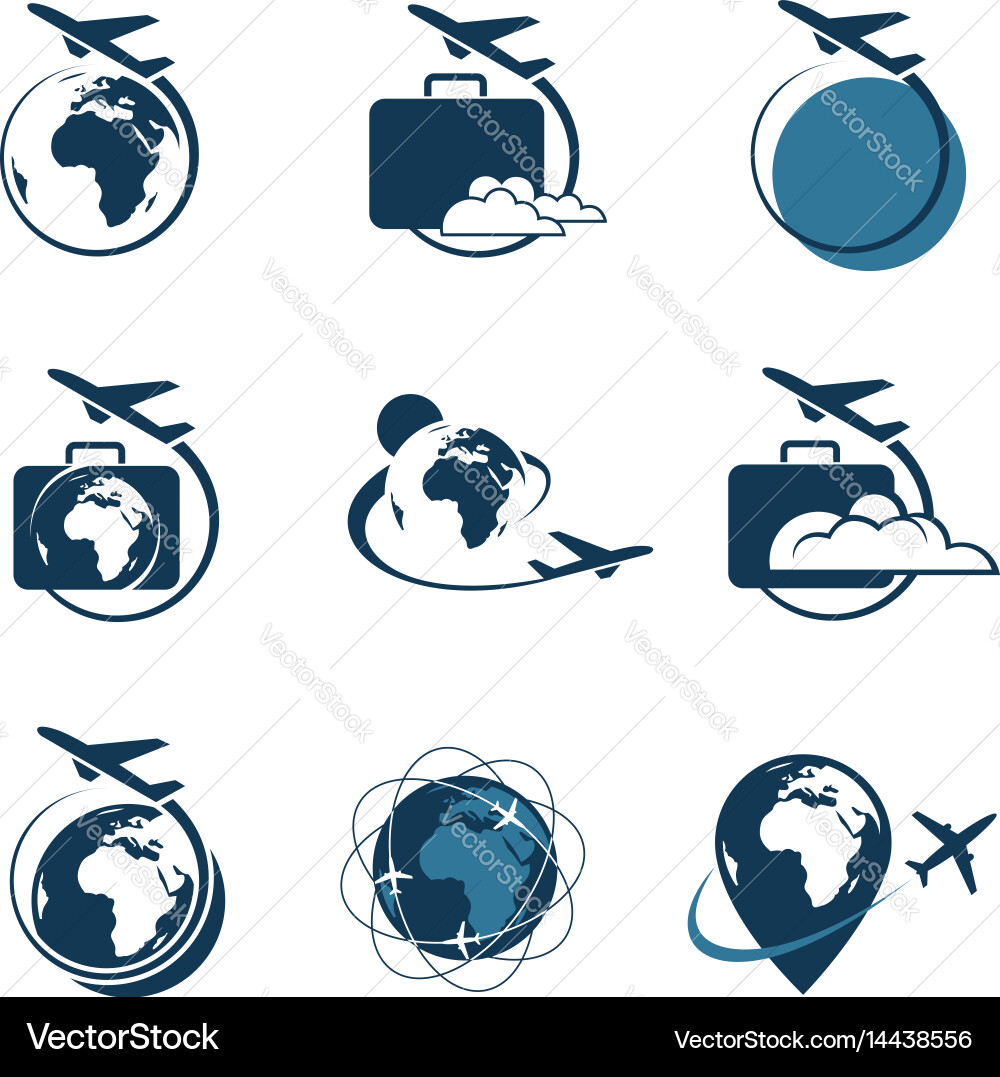 Travel logo set Royalty Free Vector Image - VectorStock