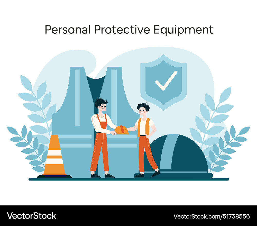 Workers demonstrating the importance of proper Vector Image