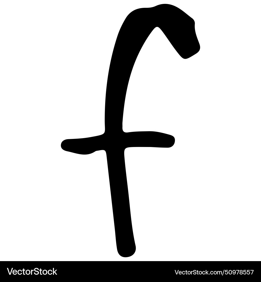 English alphabet f 4 Royalty Free Vector Image