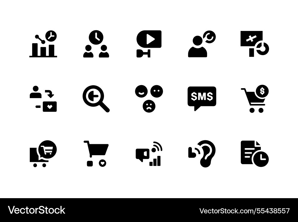 Modern social media app logo icon pack Royalty Free Vector