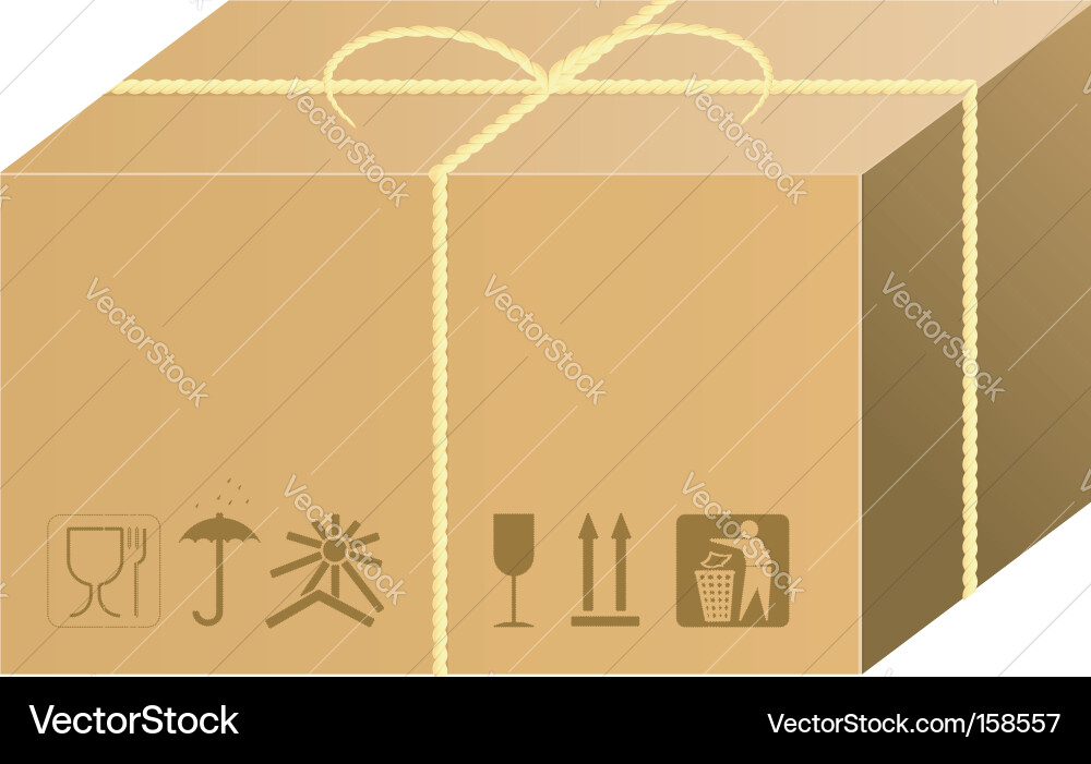 Shipping box Royalty Free Vector Image - VectorStock