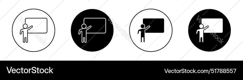 User chalkboard icon Royalty Free Vector Image
