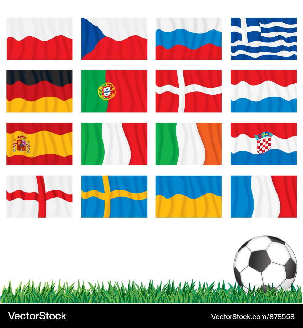Euro flags Royalty Free Vector Image - VectorStock