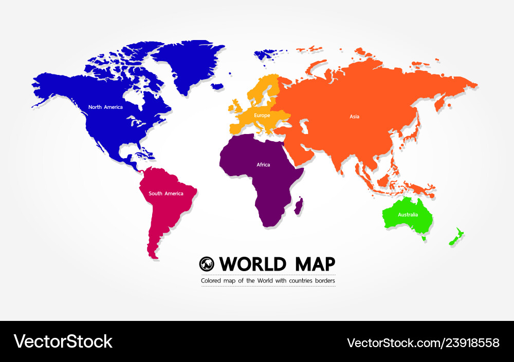Grand world map graphic element Royalty Free Vector Image