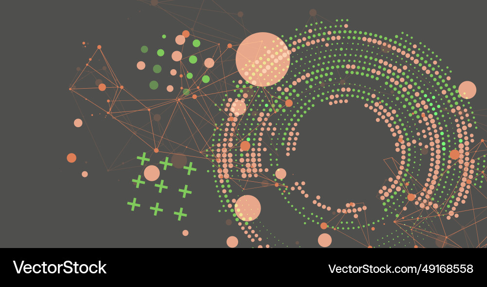 Halftone theme science abstract background Vector Image