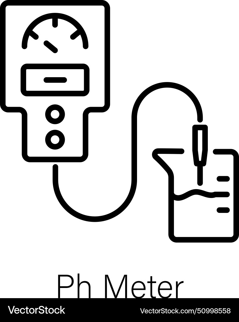 Ph meter Royalty Free Vector Image - VectorStock