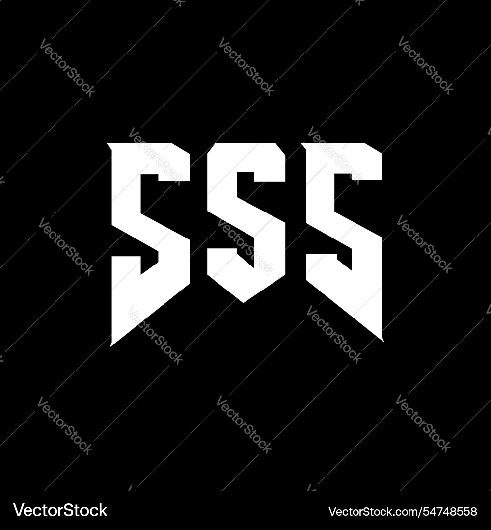 Sss letter logo design for technology company Vector Image