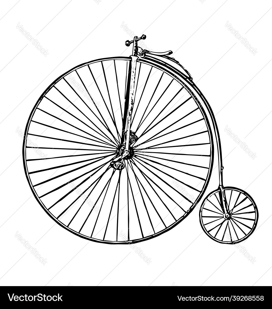Vintage Penny Farthing Bicycle Royalty Free Vector Image