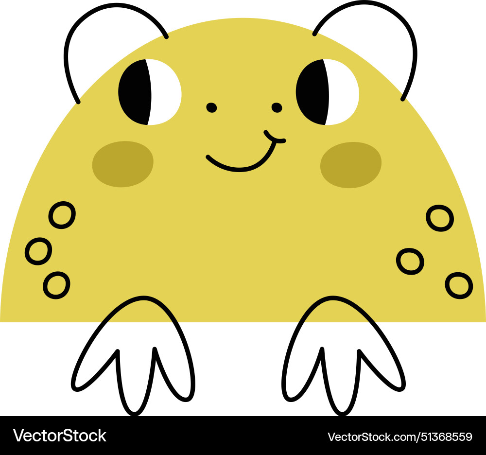 Circle shape frog Royalty Free Vector Image - VectorStock