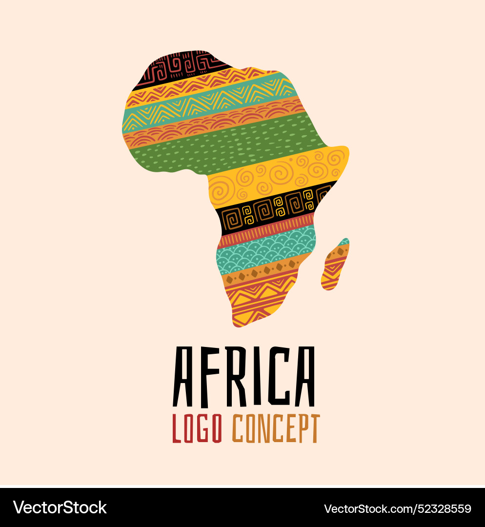 Set of creative africa logo template Royalty Free Vector