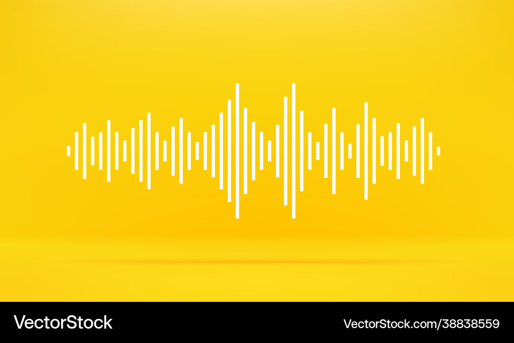 Sound wave banner template Royalty Free Vector Image