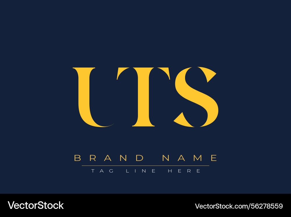 Uts abstract letter logo design Royalty Free Vector Image