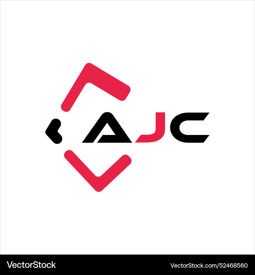 Printajc creative minimalist letter logo ajc Vector Image