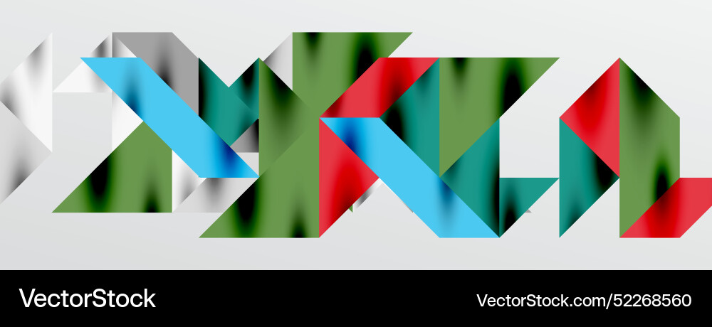 Tech minimal overlapping triangle shapes elements Vector Image