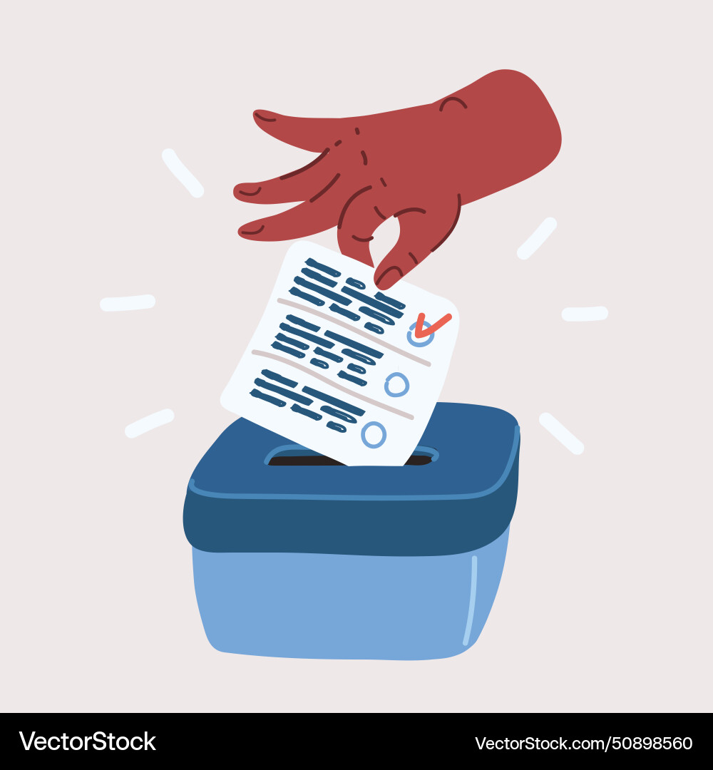 Voting concept hand Royalty Free Vector Image - VectorStock