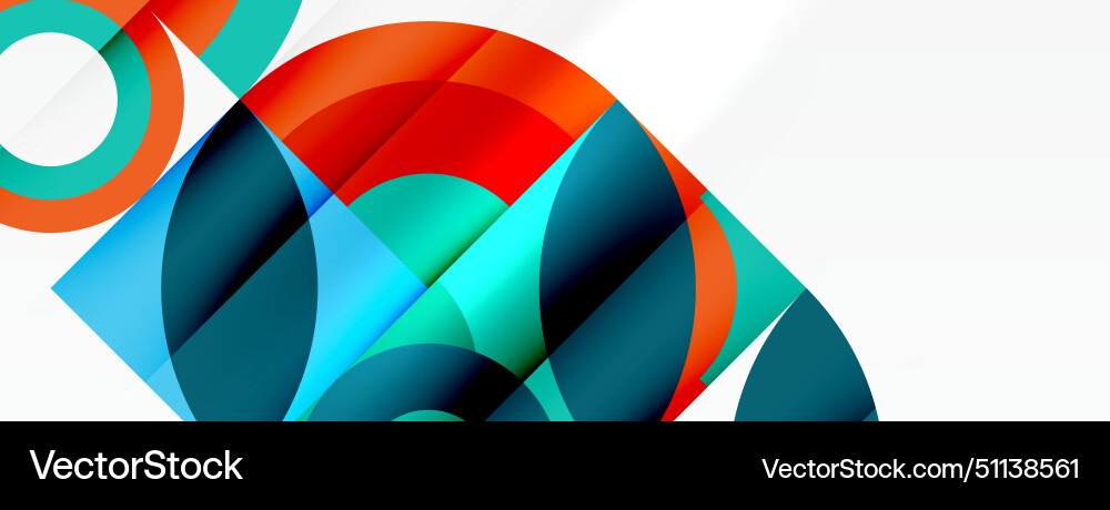 A colorful geometric design with circles Vector Image