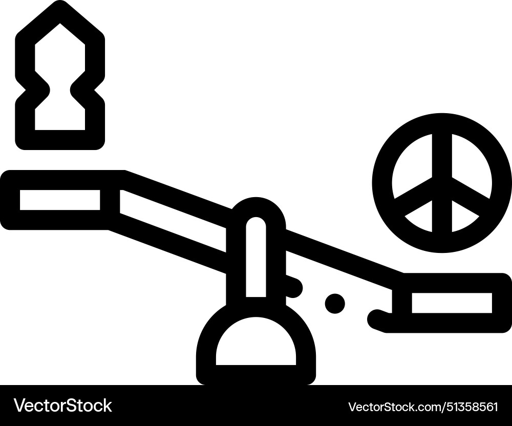 Balance icon thin linear style design isolated Vector Image