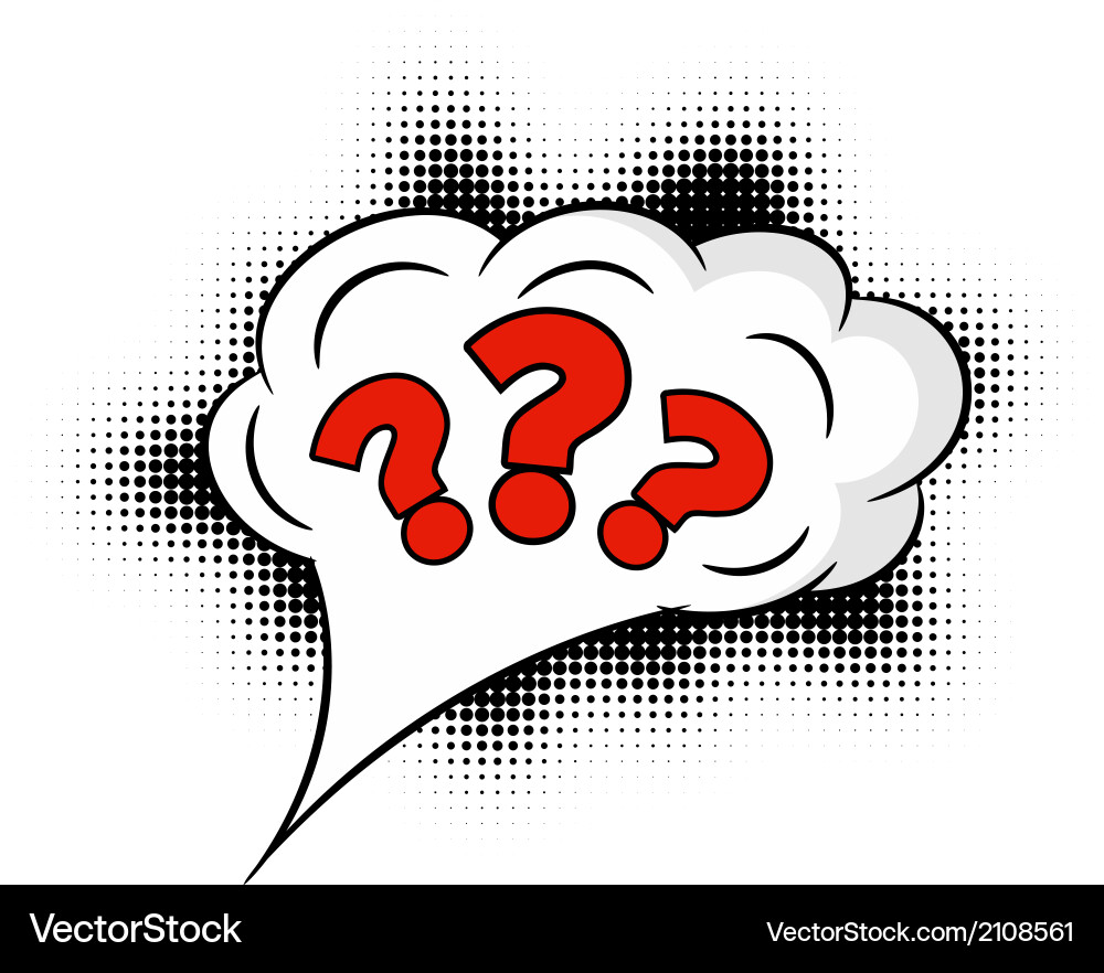 Comic question mark Royalty Free Vector Image - VectorStock