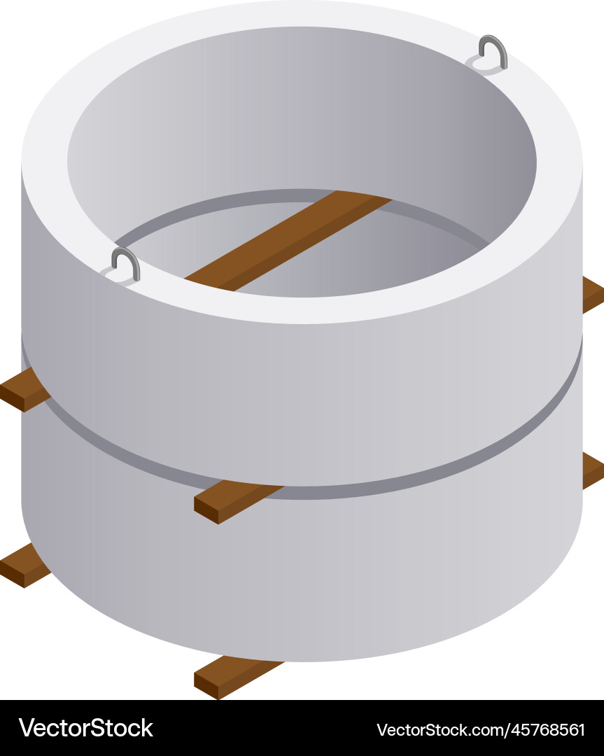 Concrete cement rings composition Royalty Free Vector Image