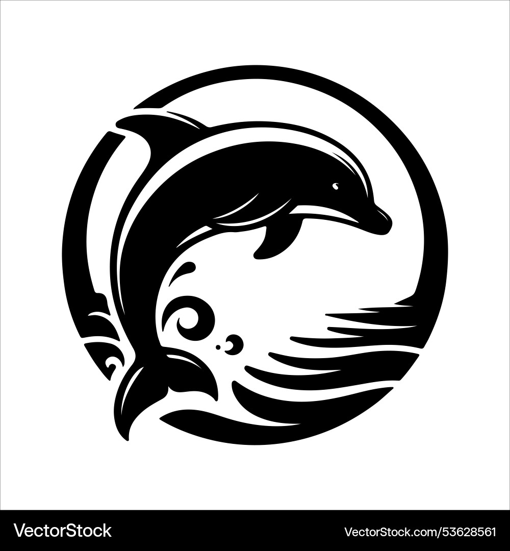 Dolphin art Royalty Free Vector Image - VectorStock