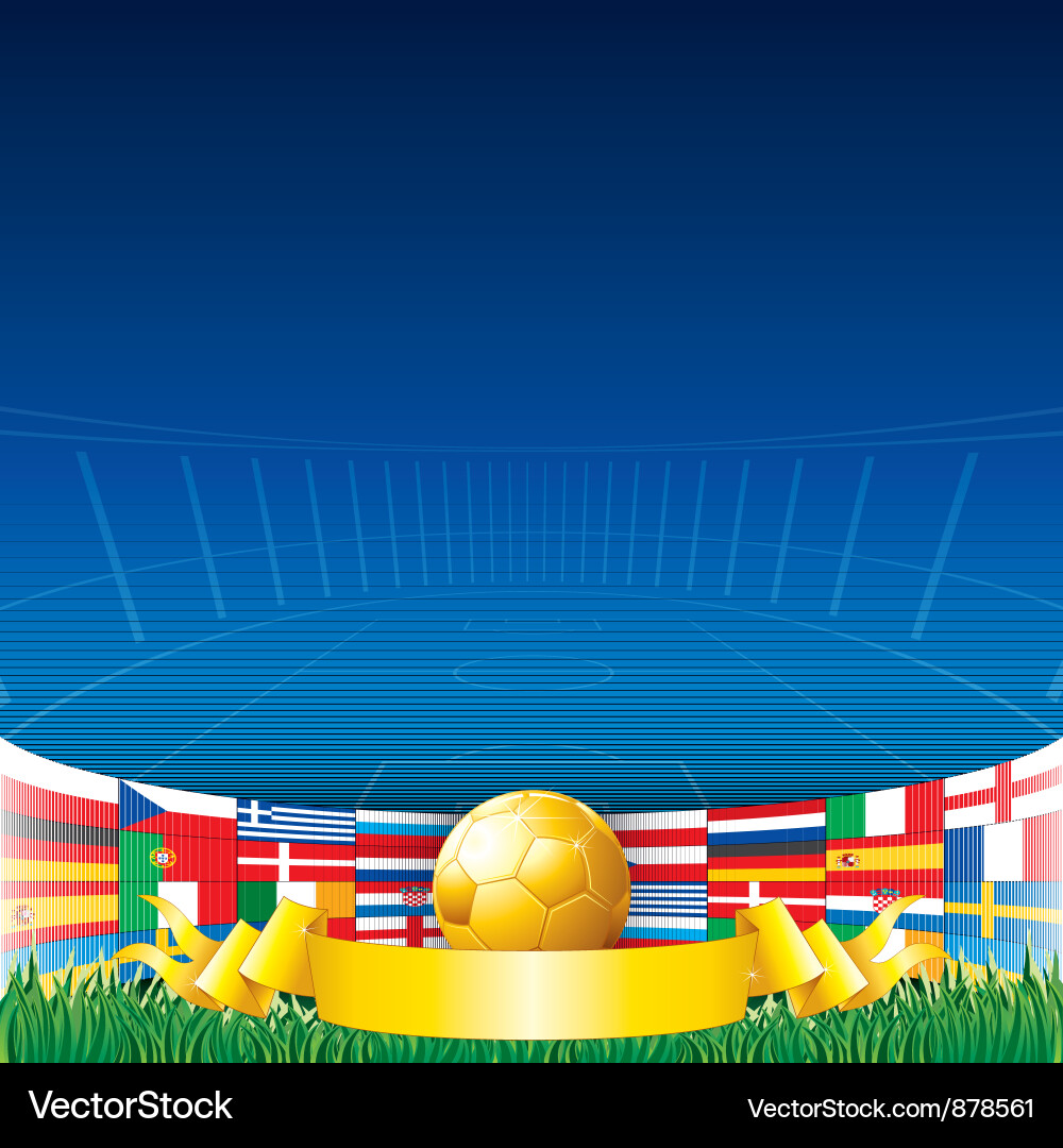 Football euro background Royalty Free Vector Image