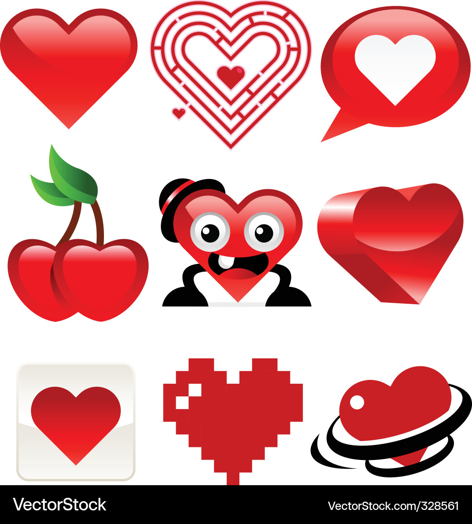 Heart designs Royalty Free Vector Image - VectorStock