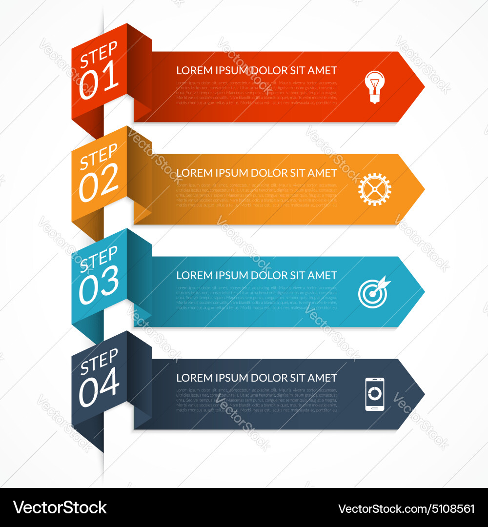 Modern minimal arrow infographic template Vector Image