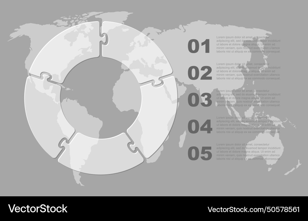 Transparent diagram infographic process on 5 steps