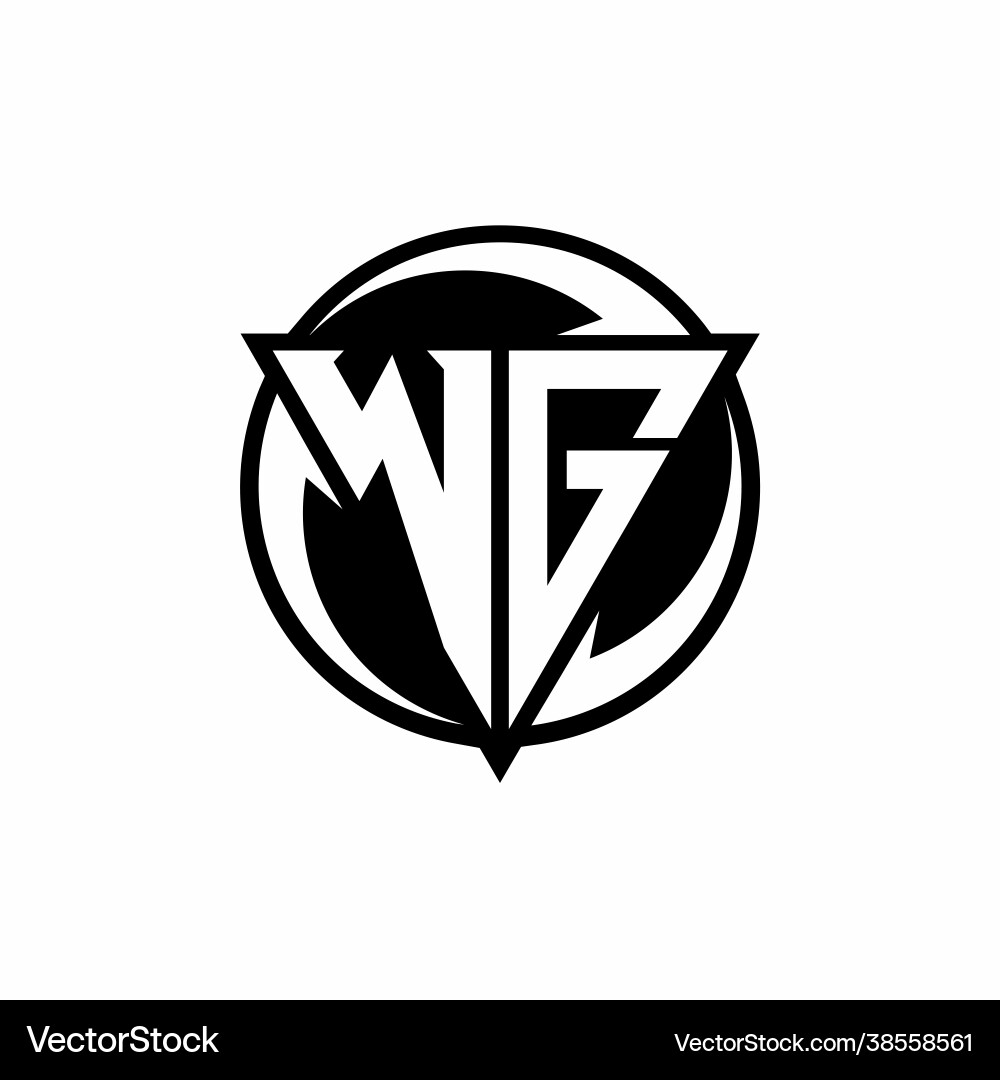 Wg logo monogram design template Royalty Free Vector Image