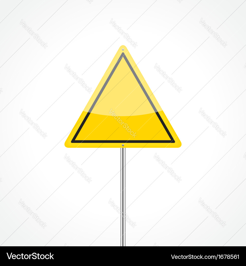 Yellow traffic sign Royalty Free Vector Image - VectorStock