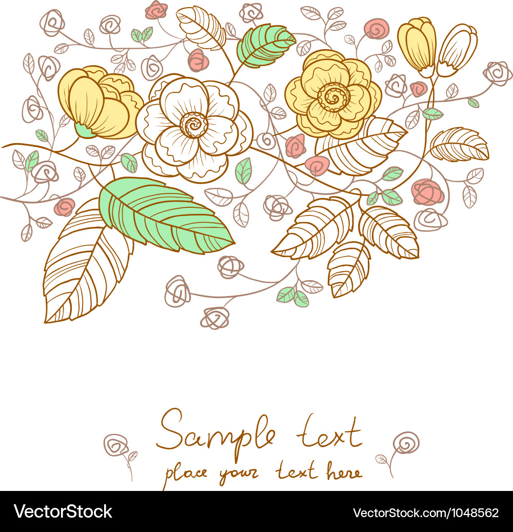 Floral vintage Royalty Free Vector Image - VectorStock