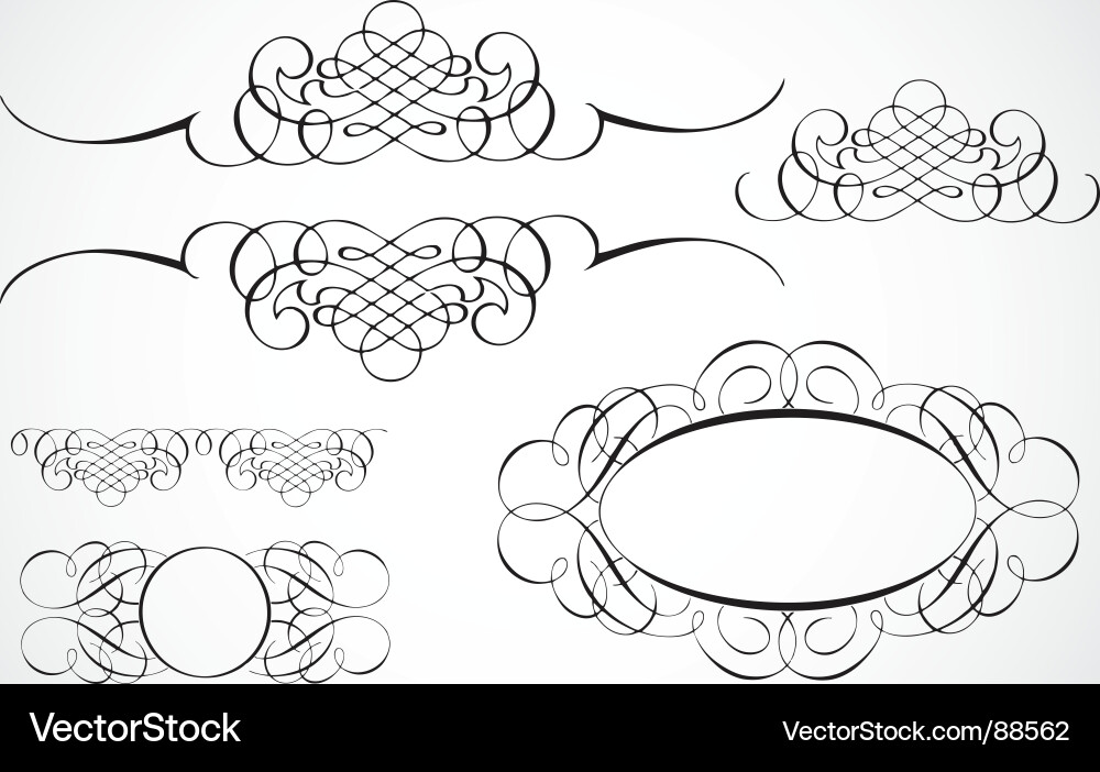 Flourishes Royalty Free Vector Image - VectorStock