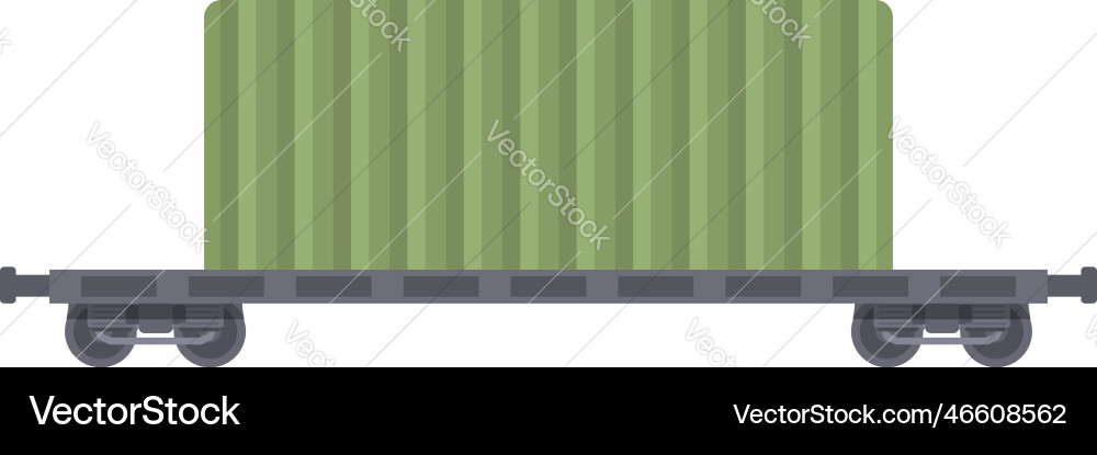 Frachtwagen Ikone Cartoon Zug Container Lizenzfreier Vektor