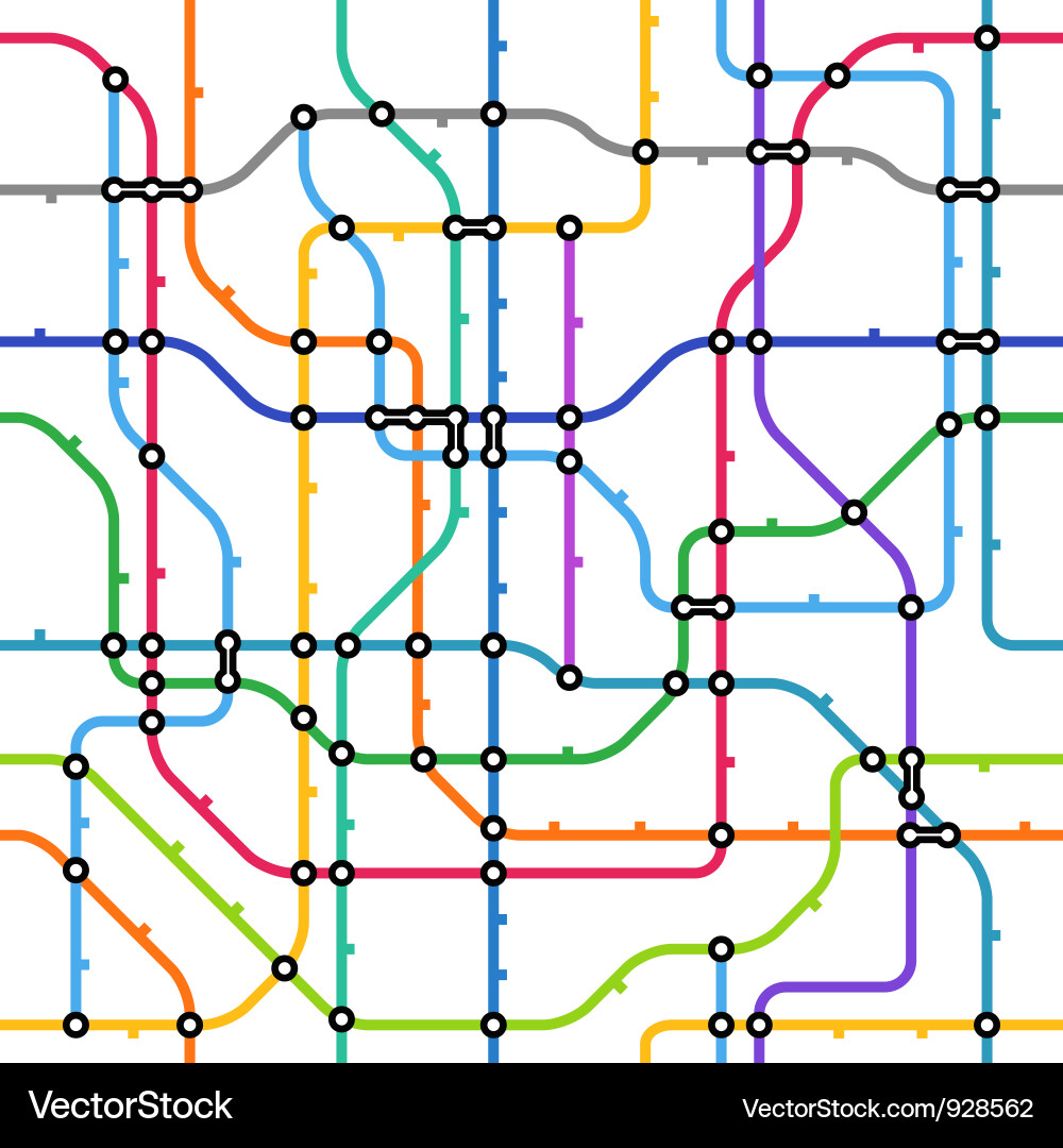 Metro scheme seamless background Royalty Free Vector Image