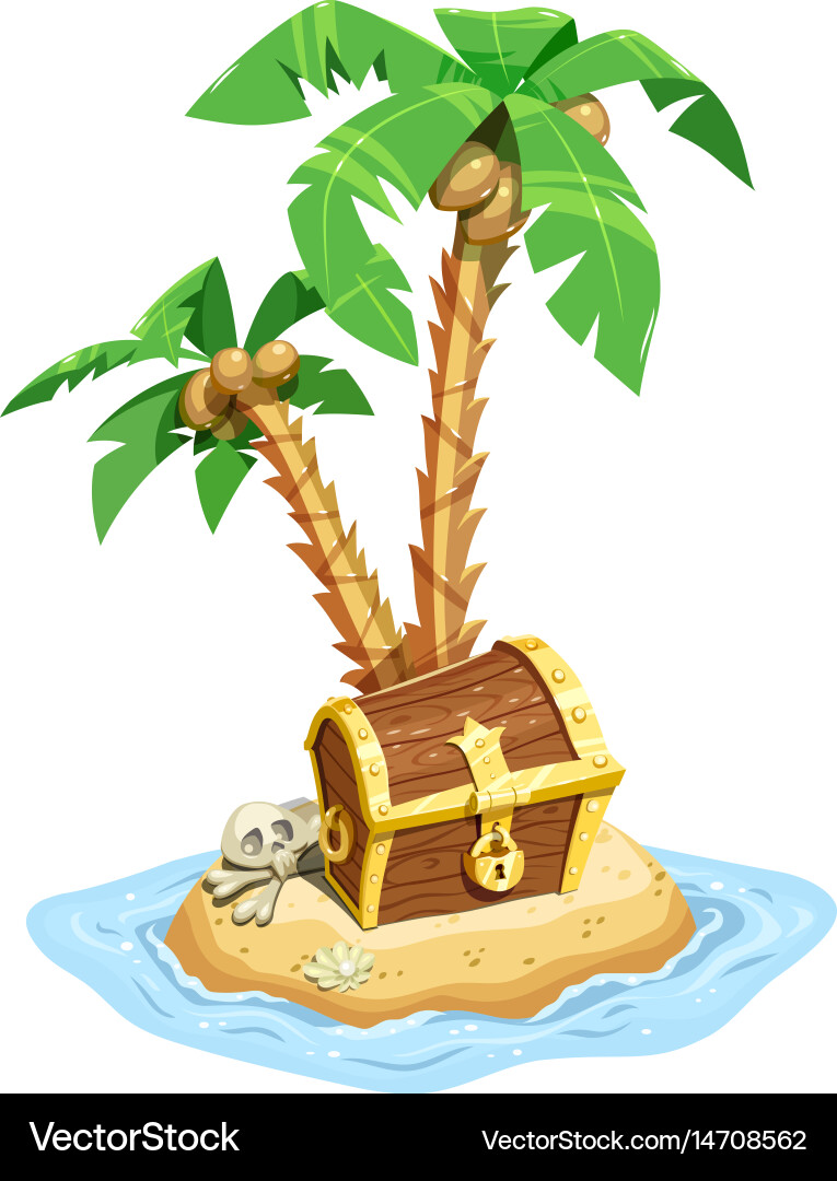 Pirates treasure island Royalty Free Vector Image