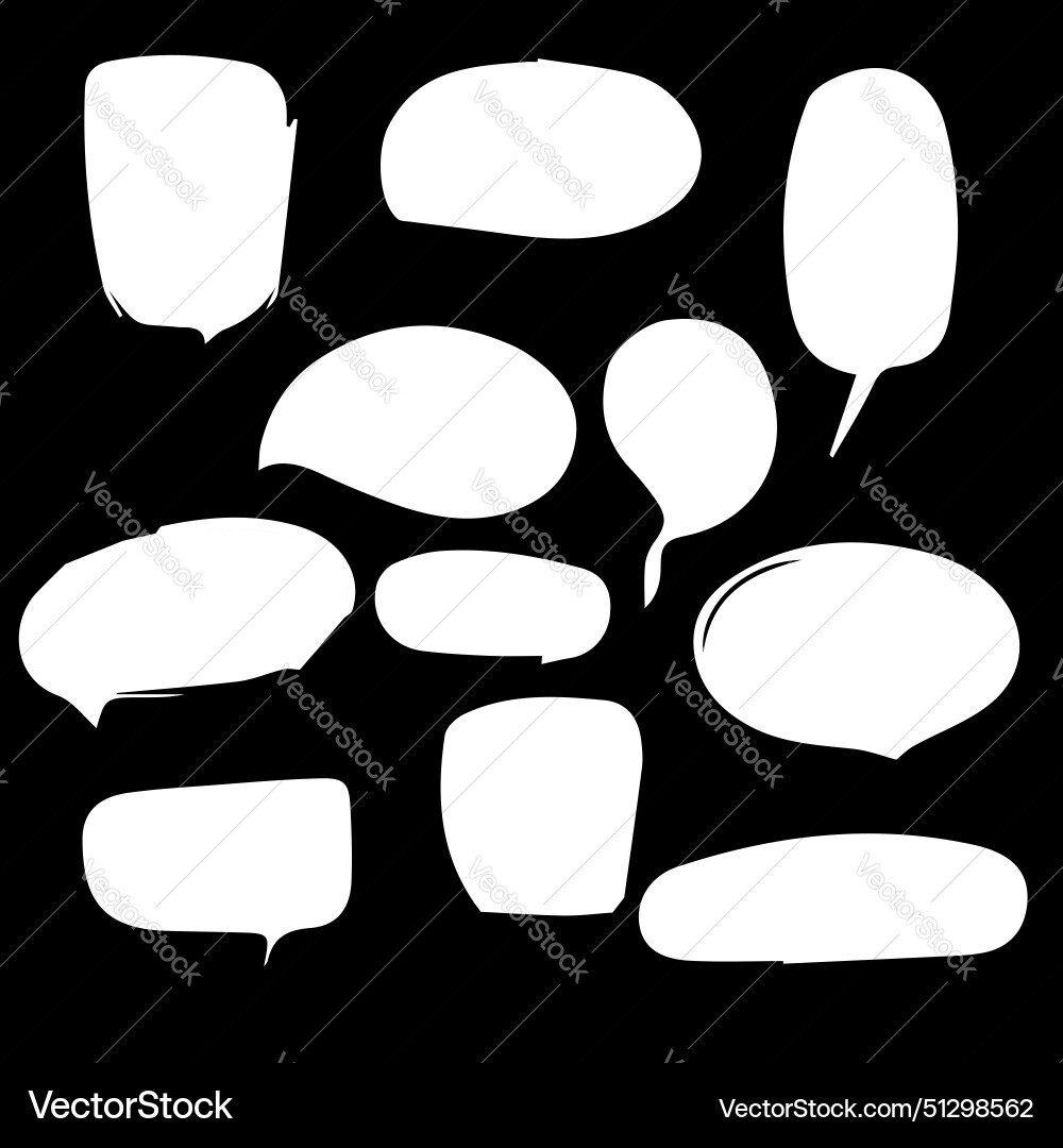 Set of ribbon banner and speech bubbles Royalty Free Vector