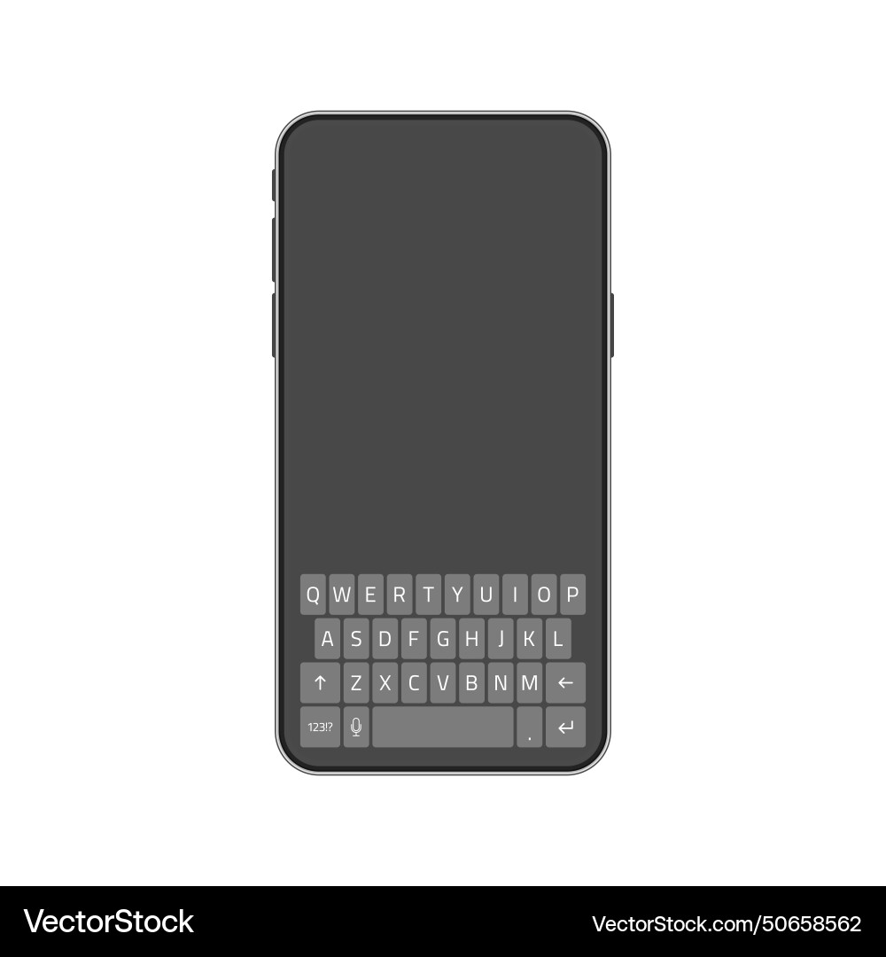 Smartphone with qwerty keyboard phone message Vector Image