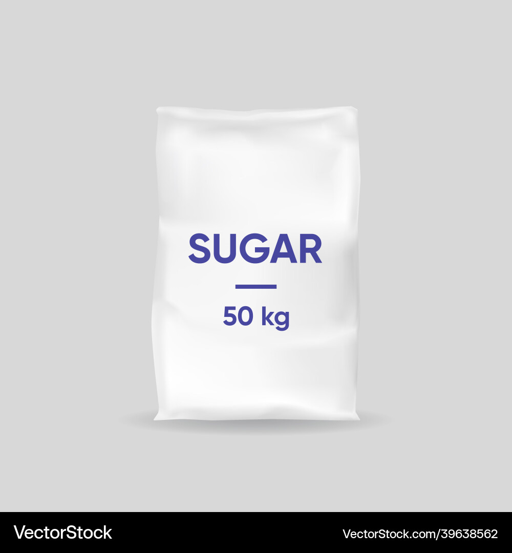 Sugar bag template 50 kg thick paper Royalty Free Vector