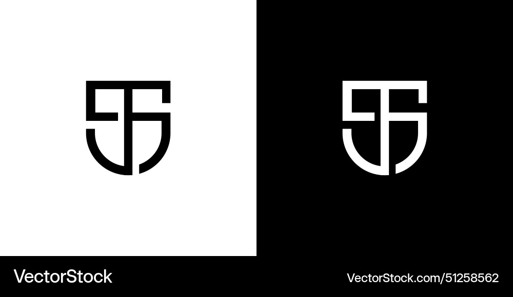 Unique and modern ts logo design Royalty Free Vector Image