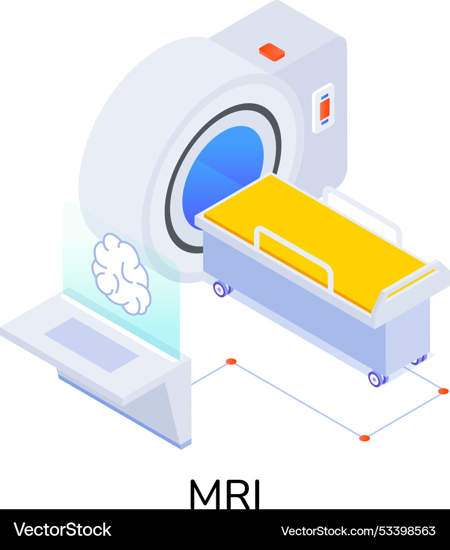 Basic rgban isometric style icon of mri scanner Vector Image