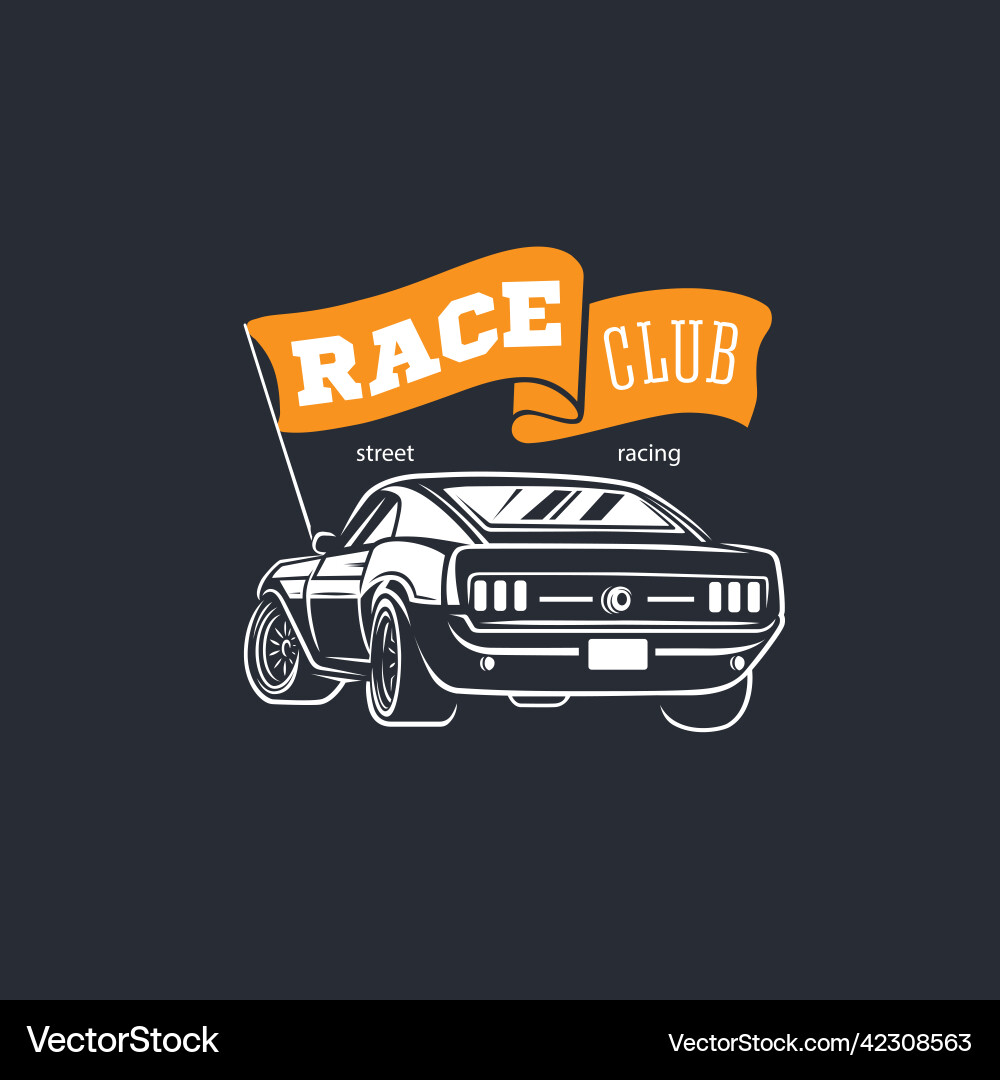 Car emblem race club Royalty Free Vector Image