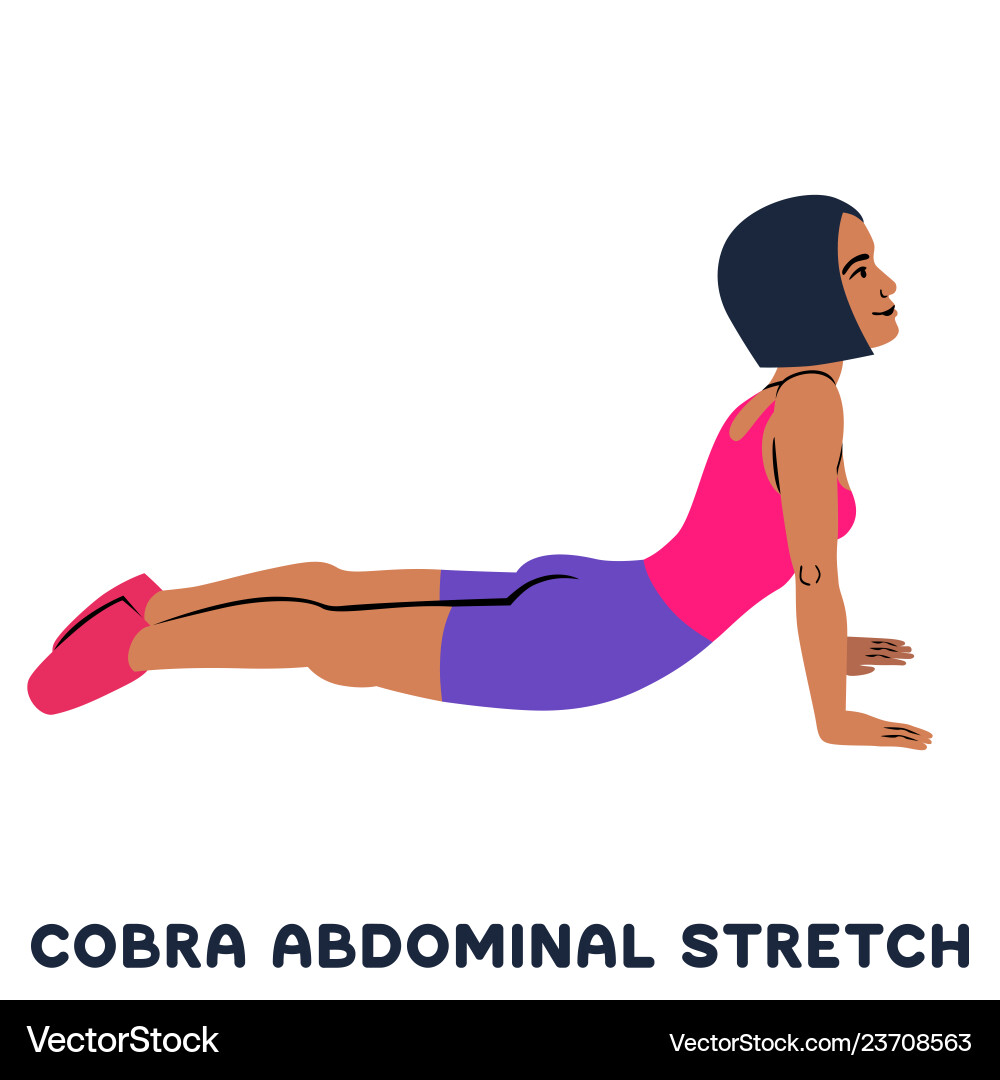 Cobra Stretch Workout Royalty Free Vector Image