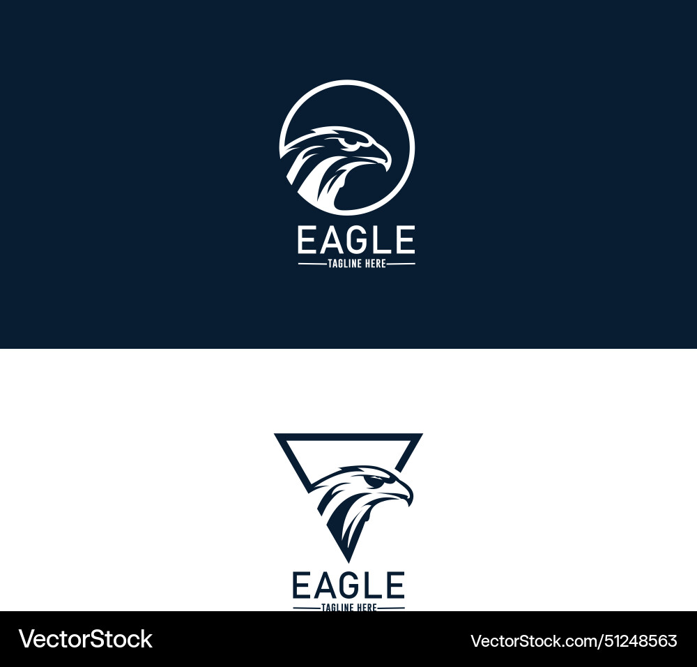 Creative eagle logo template Royalty Free Vector Image